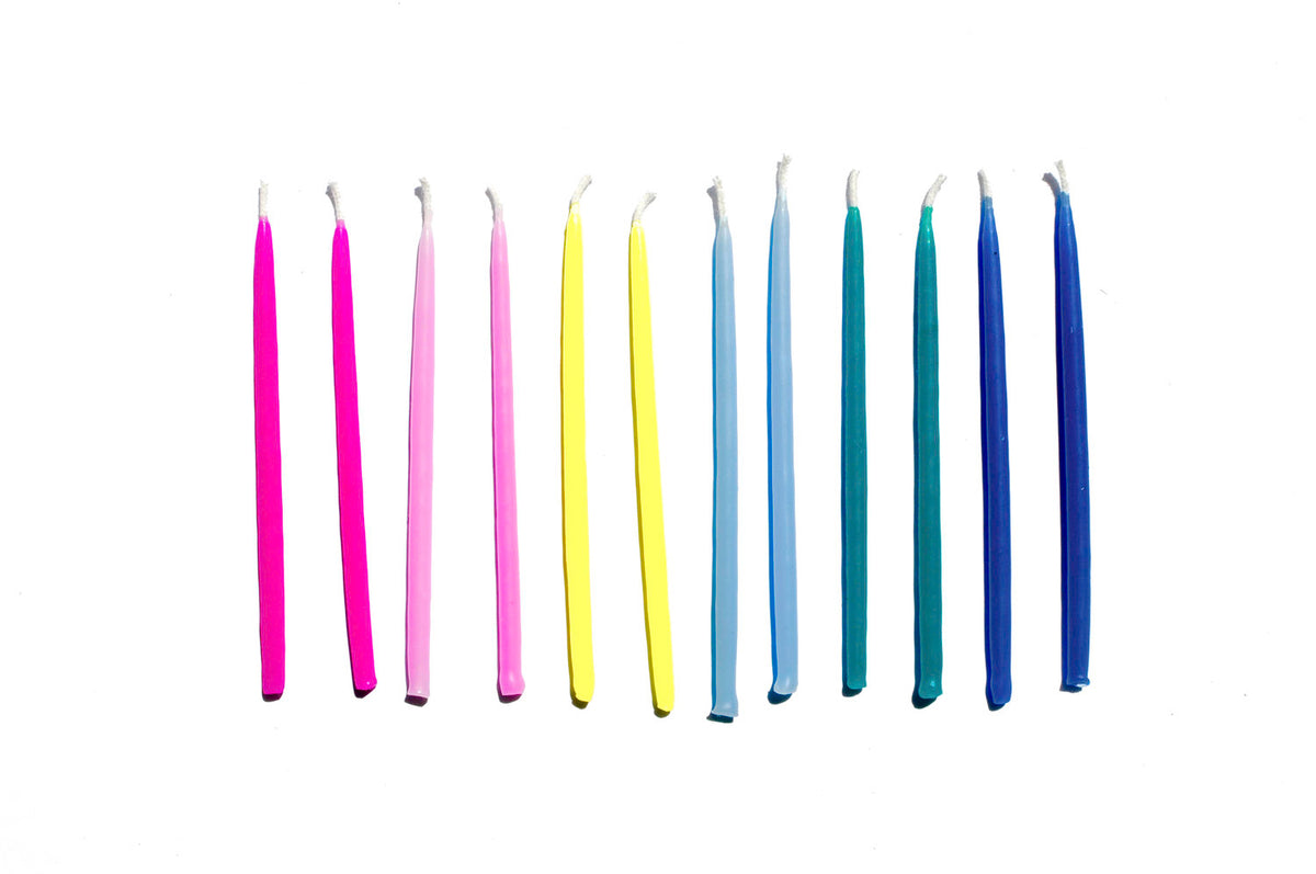 Rainbow Hand-Dipped Beeswax Candles — paper by pri